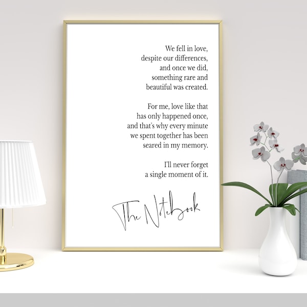 The Notebook Movie - Etsy