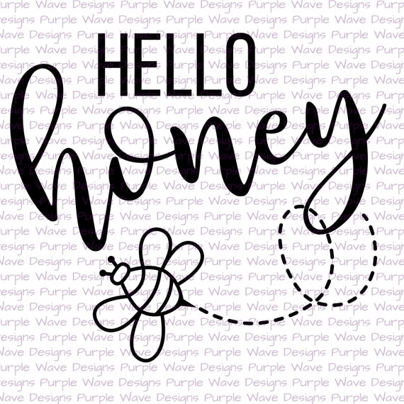 Hello honey design cut vector digital svg png sticker | Etsy