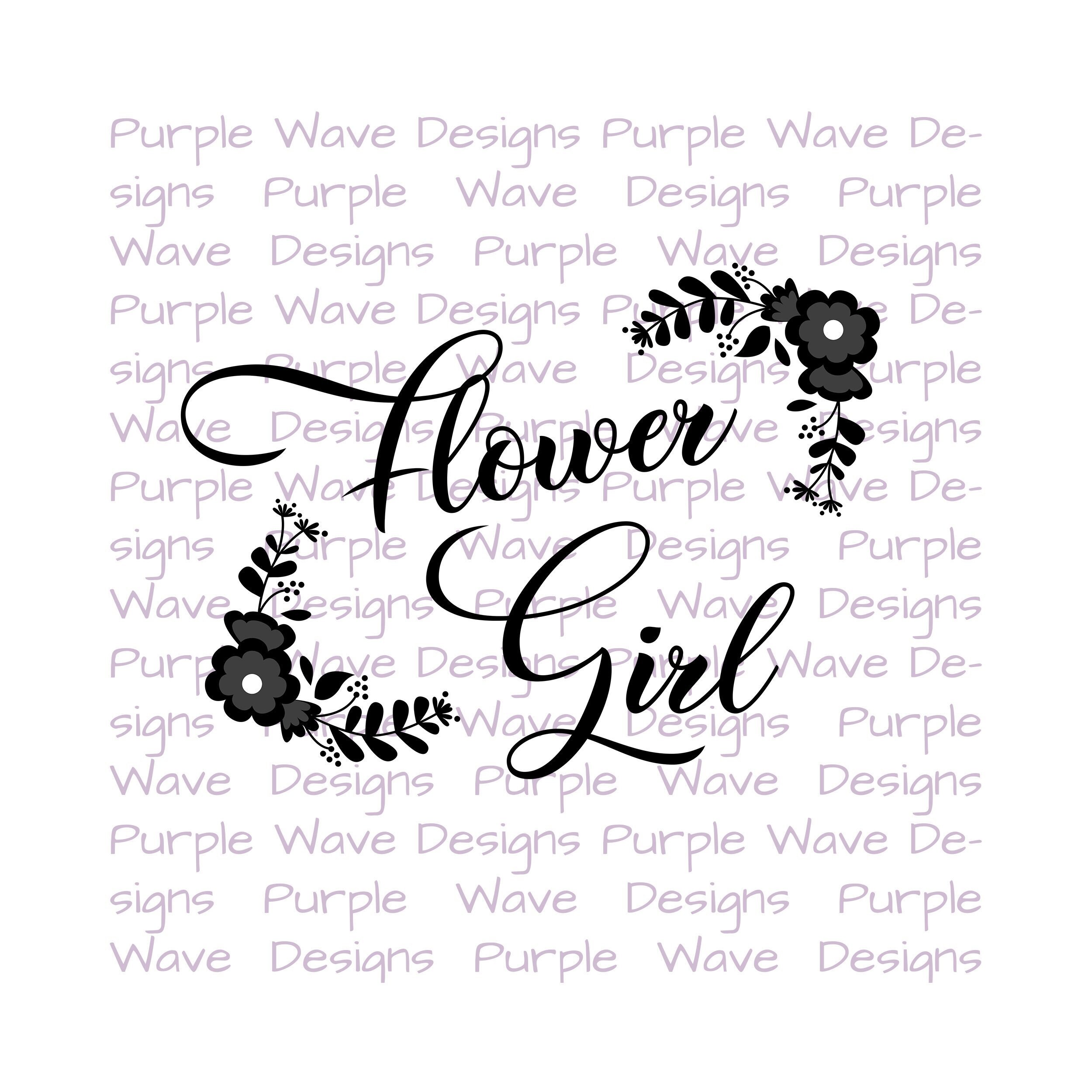Craft Supplies & Tools Wedding Party PNG Design File Cursive Flower ...