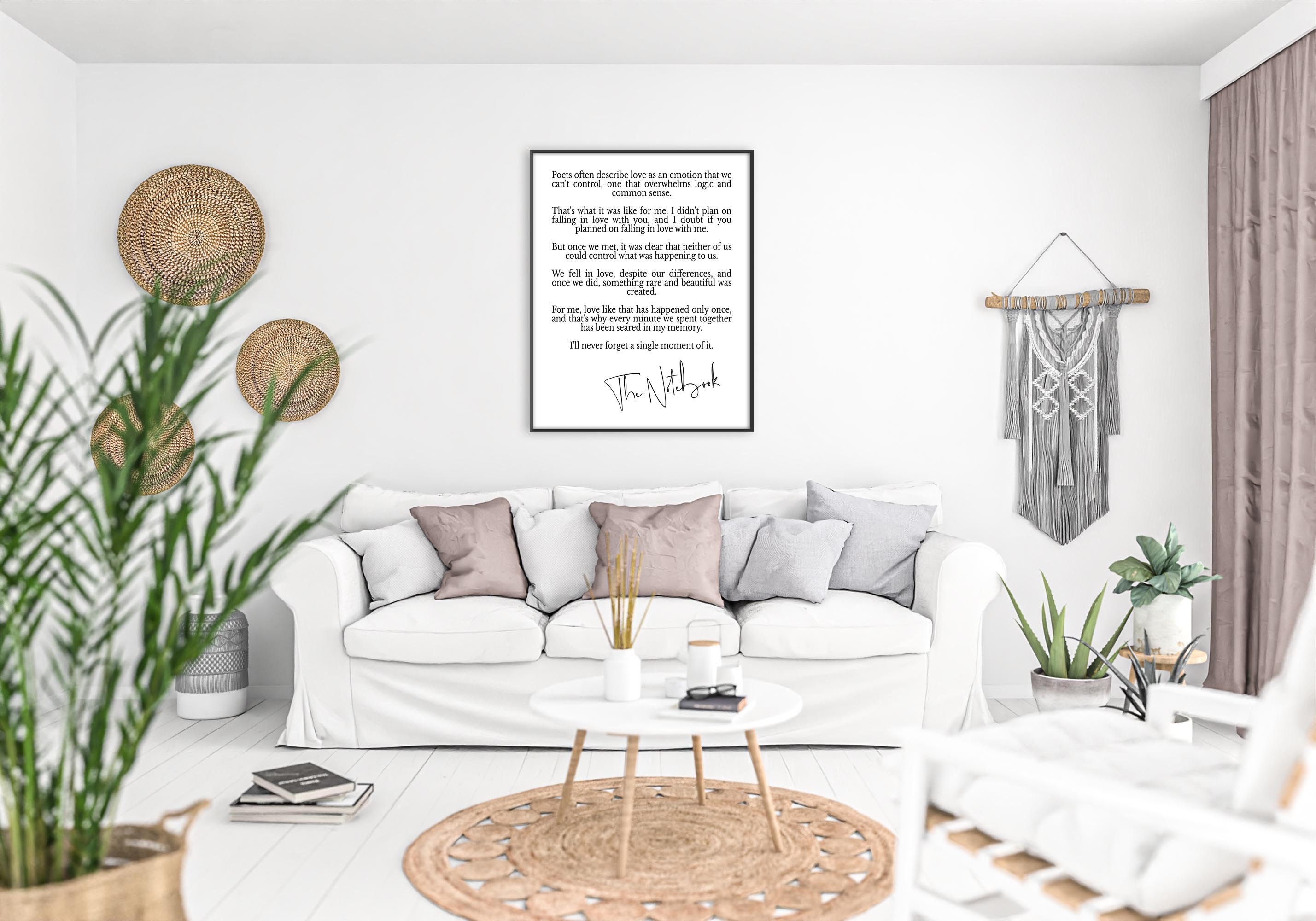 The Notebook Printable Wall Art Minimalist Print Digital | Etsy