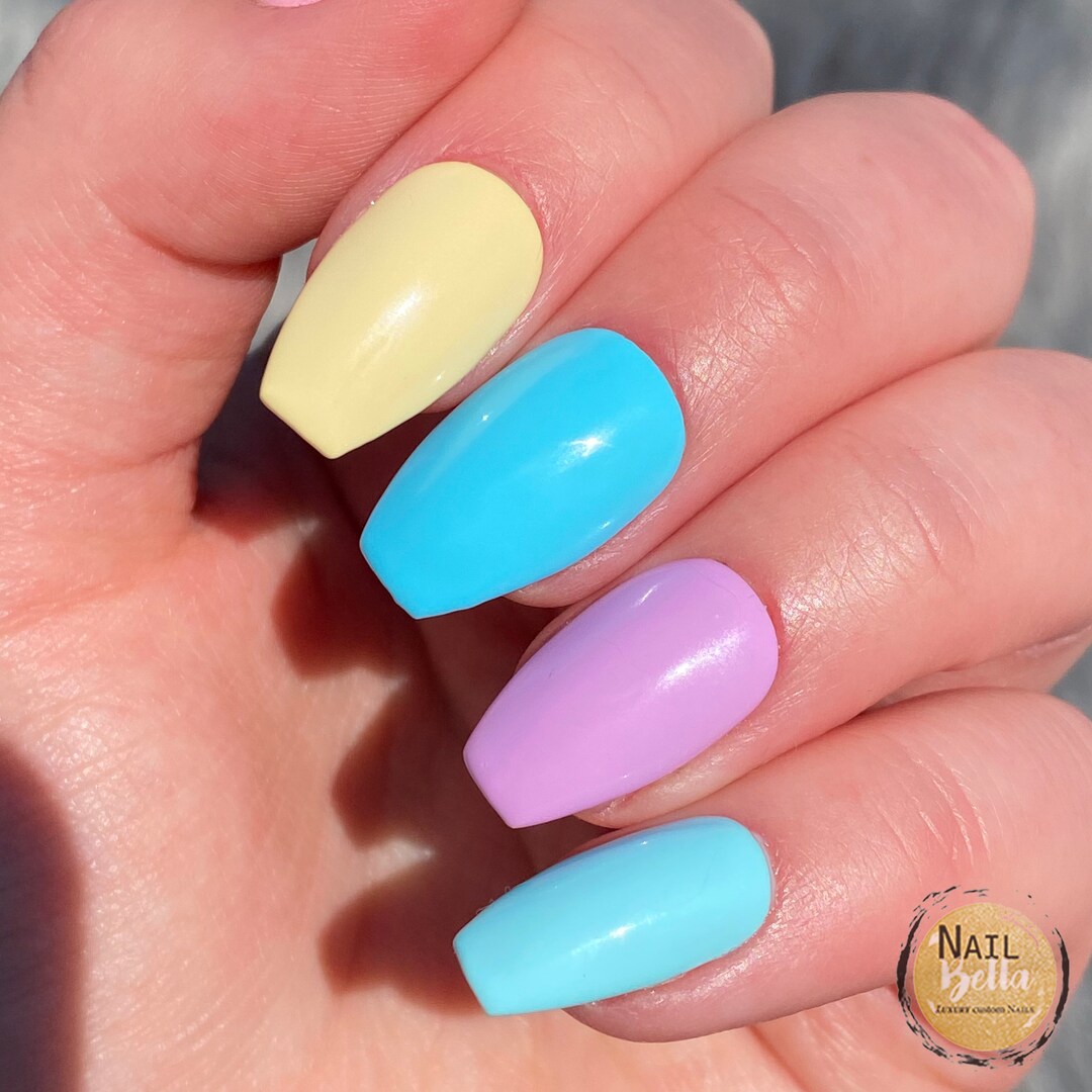 PASTEL Press on Nails | Reusable Press on Nails | Custom Made | Fake ...