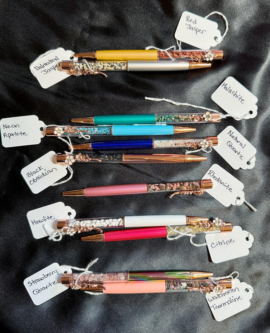 Zen Pens | Daisy | Rose Gold | Natural Crystals | Beads | Metaphysical ...