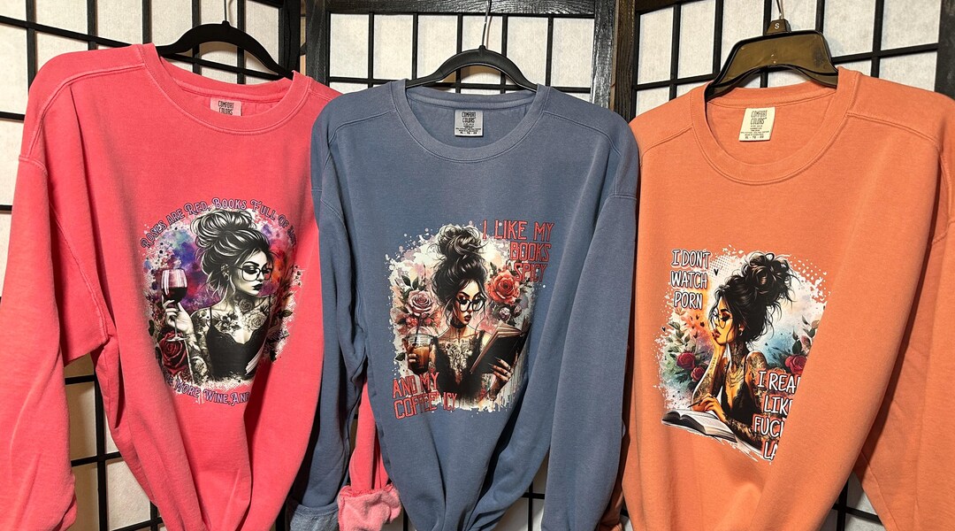 Sassy Sally Smut Girl Crew Neck Sweatshirt - Messy Bun, Spicy Attitude ...