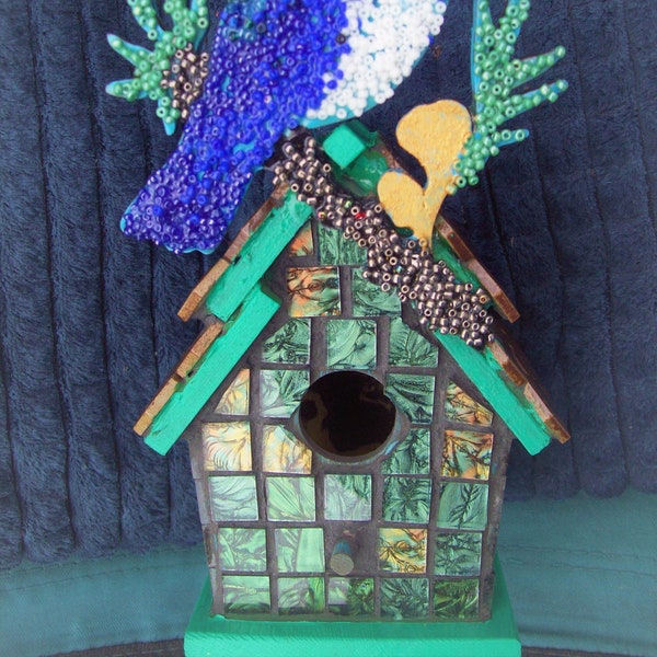 Mosaic Birdhouse - Etsy