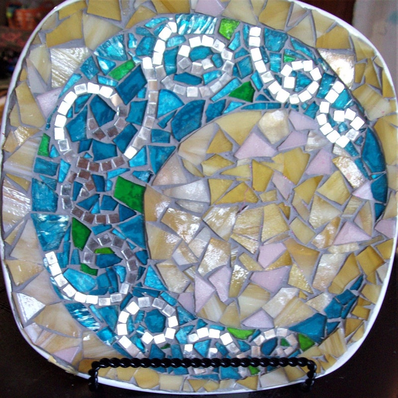 Glass Mosaic Plate - Etsy
