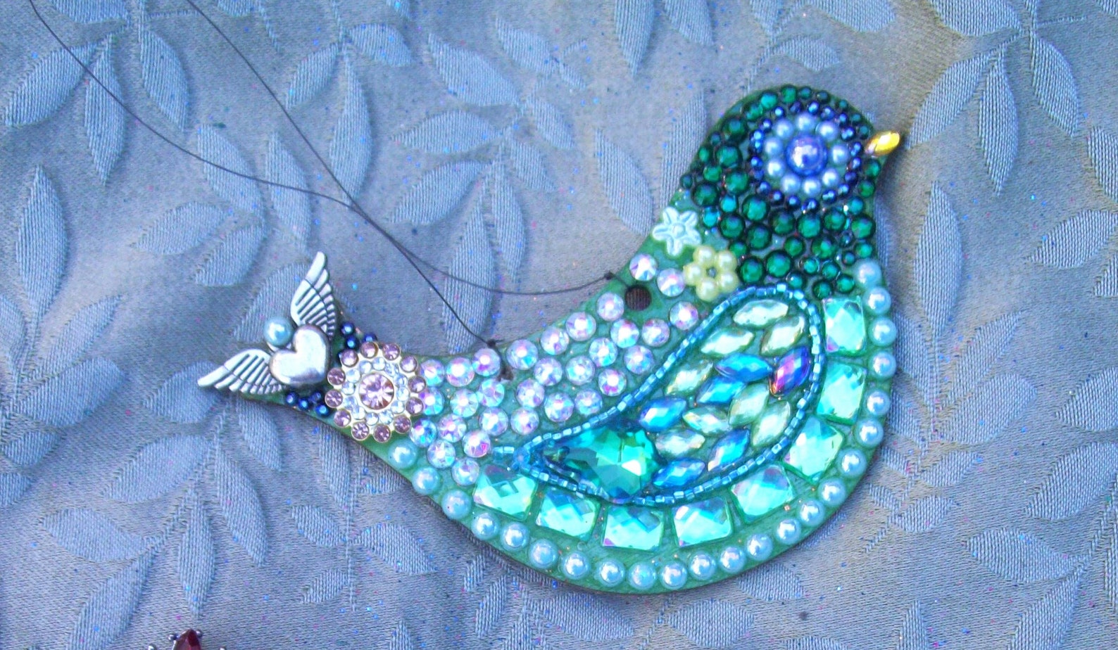 Little Mosaic Bird, With Beadwork and Rhinestones, Sparkle Birds - Etsy