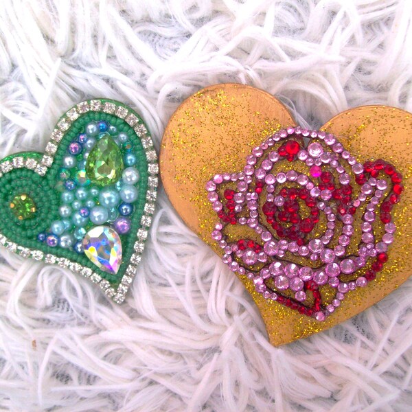 Handmade Mosaic Heart Magnets - Etsy