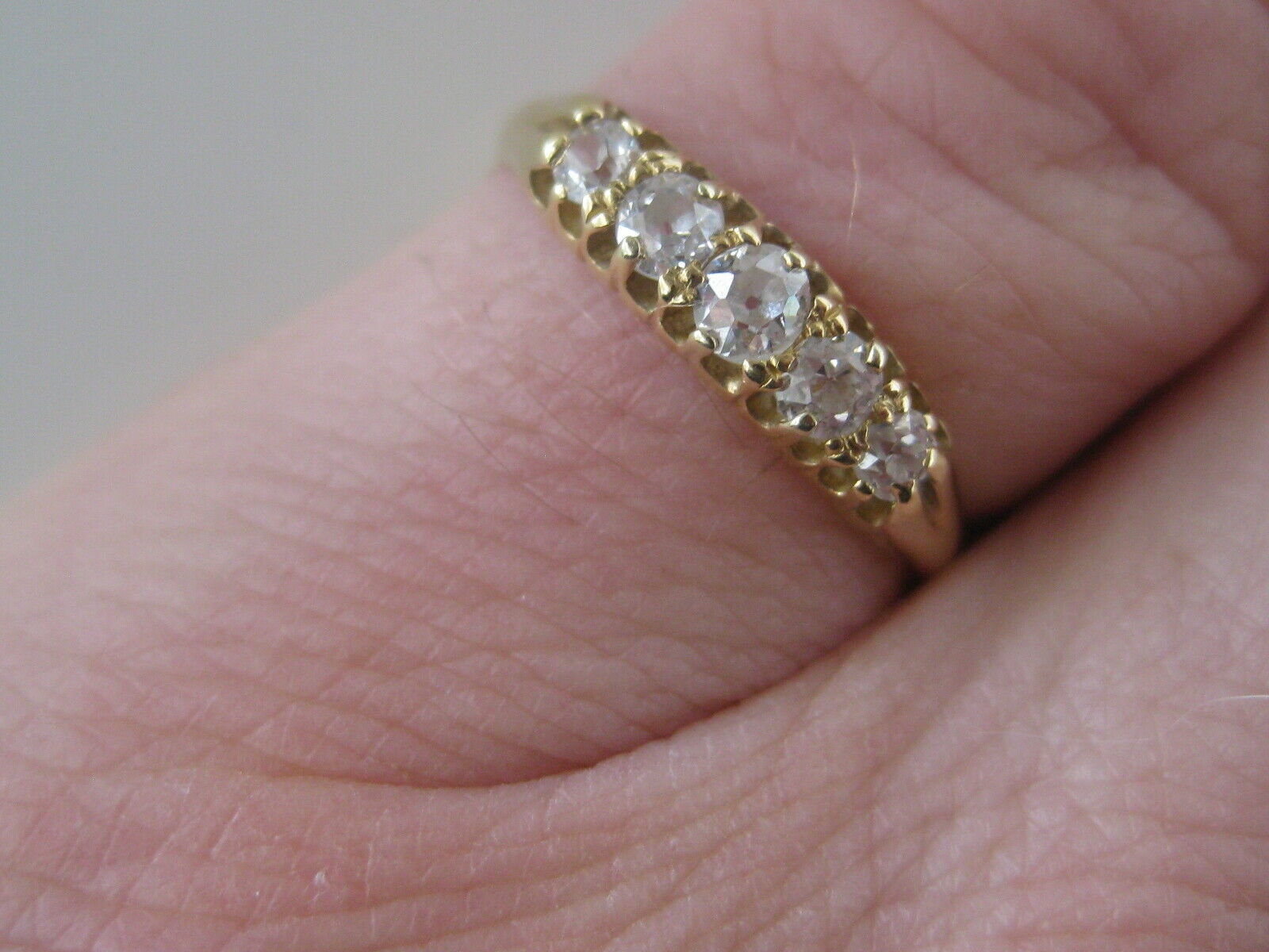 Edwardian 5 Diamond Belcher Buttercup Bridge Set 18k Yellow - Etsy