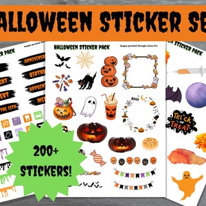 Digital Stickers | Halloween Stickers | Halloween Planner Stickers ...