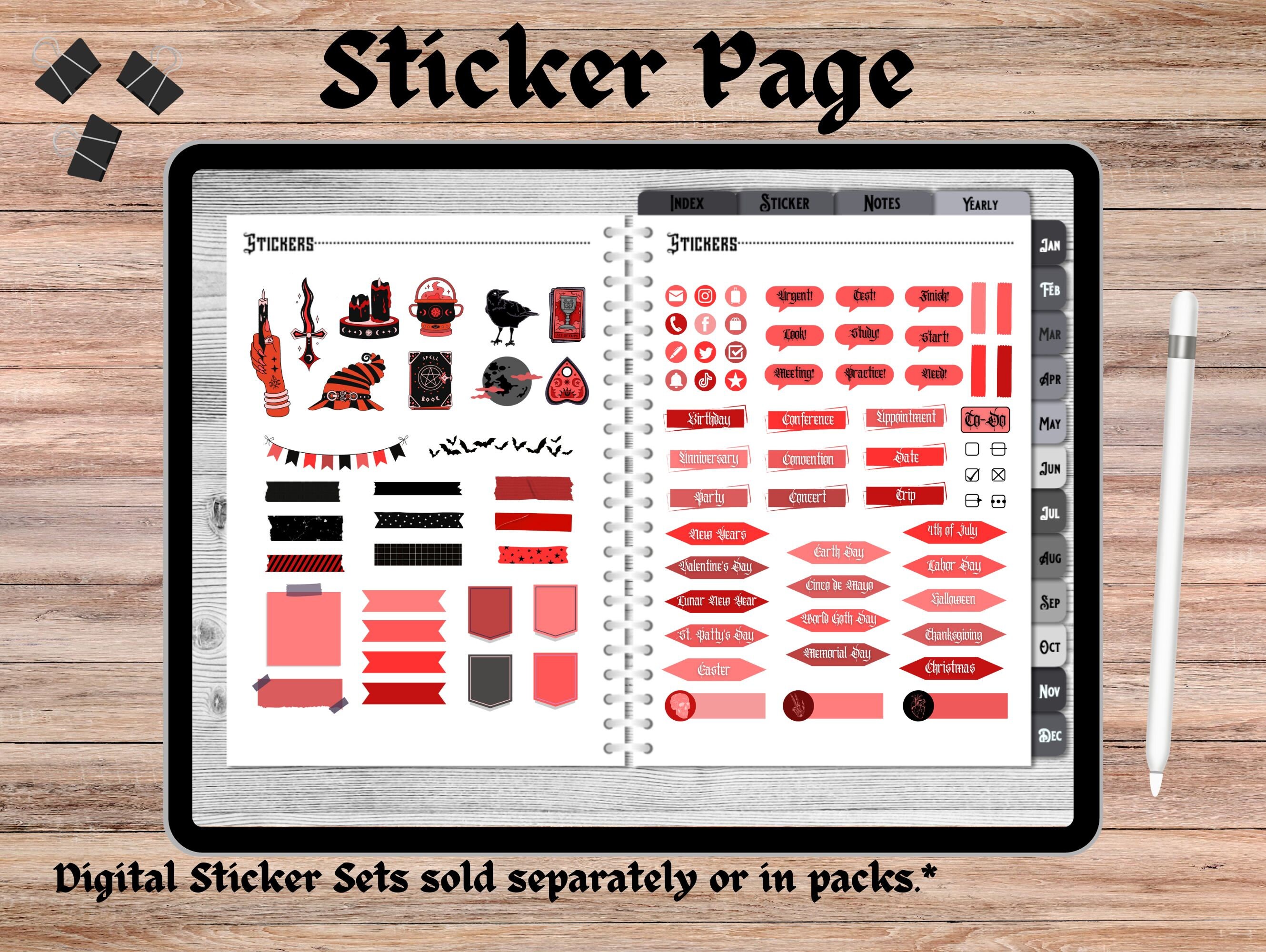 2024 Spider Coffin Gothic Planner PACK in PURPLE Planner and Stickers ...