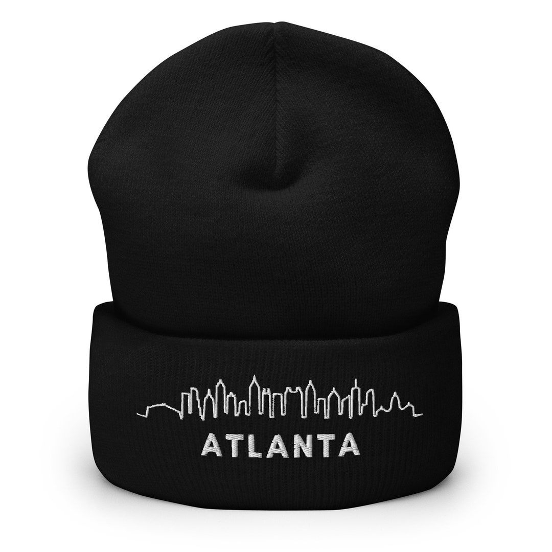 Atlanta Skyline Cuffed Beanie | ATL Atlanta Georgia Knit Hat - Etsy