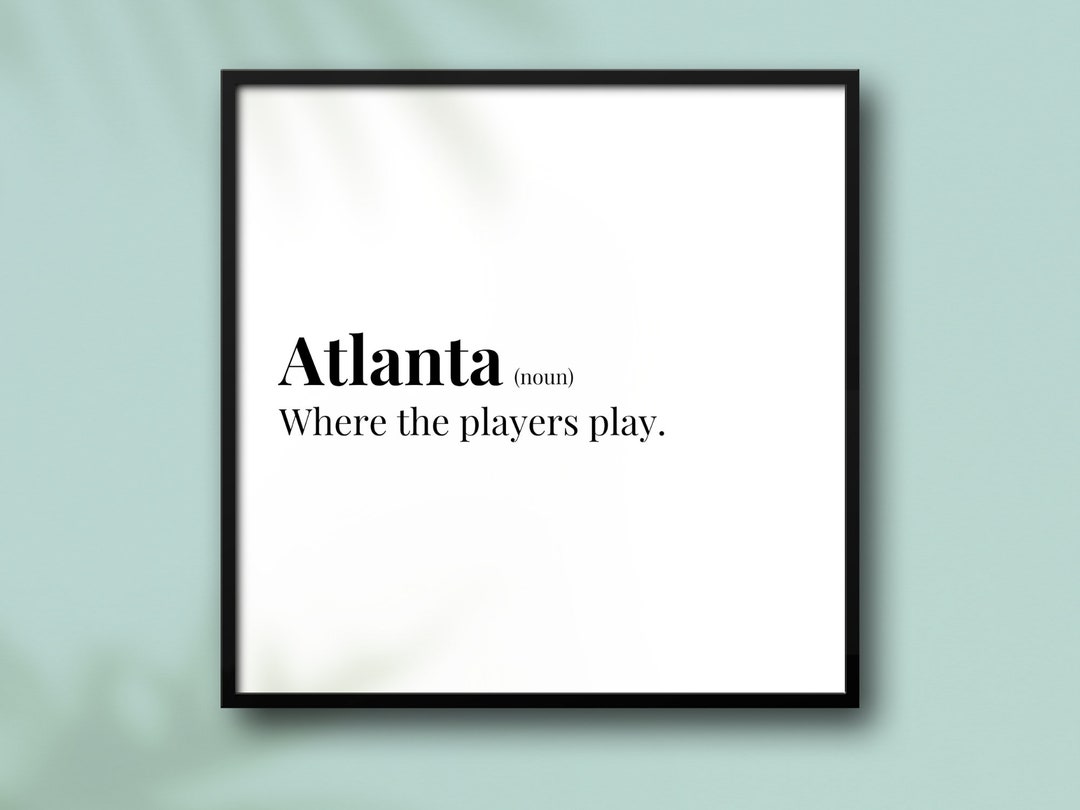Atlanta Definition Print | Modern Wall Art (digital Download) - Etsy
