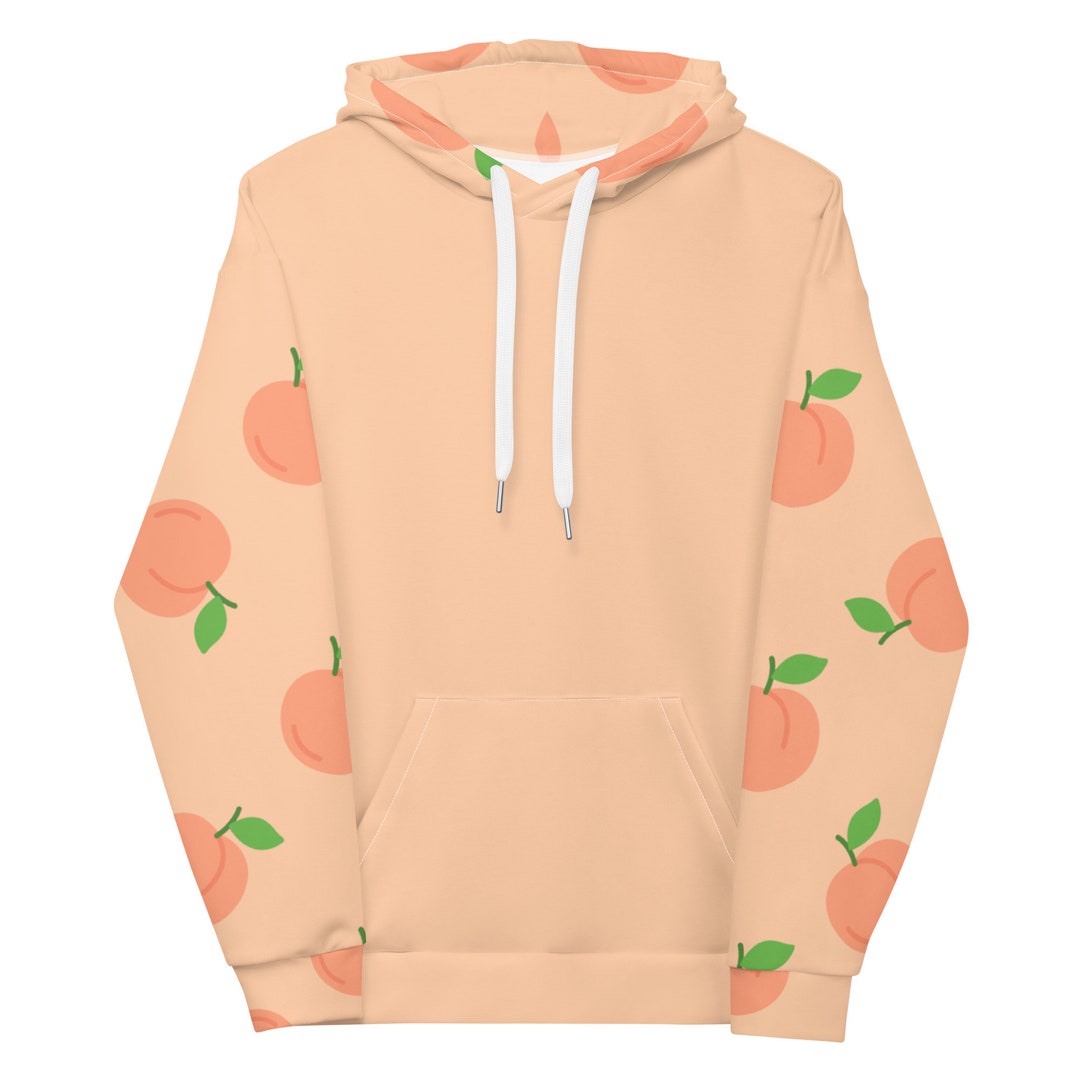 PEACHY | Color Block Peach Unisex Hoodie | Cut and Sew Style | Soft ...