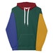 RYCH | Color Block Hoodie | Unisex Red Green Yellow Blue Cut and Sew ...