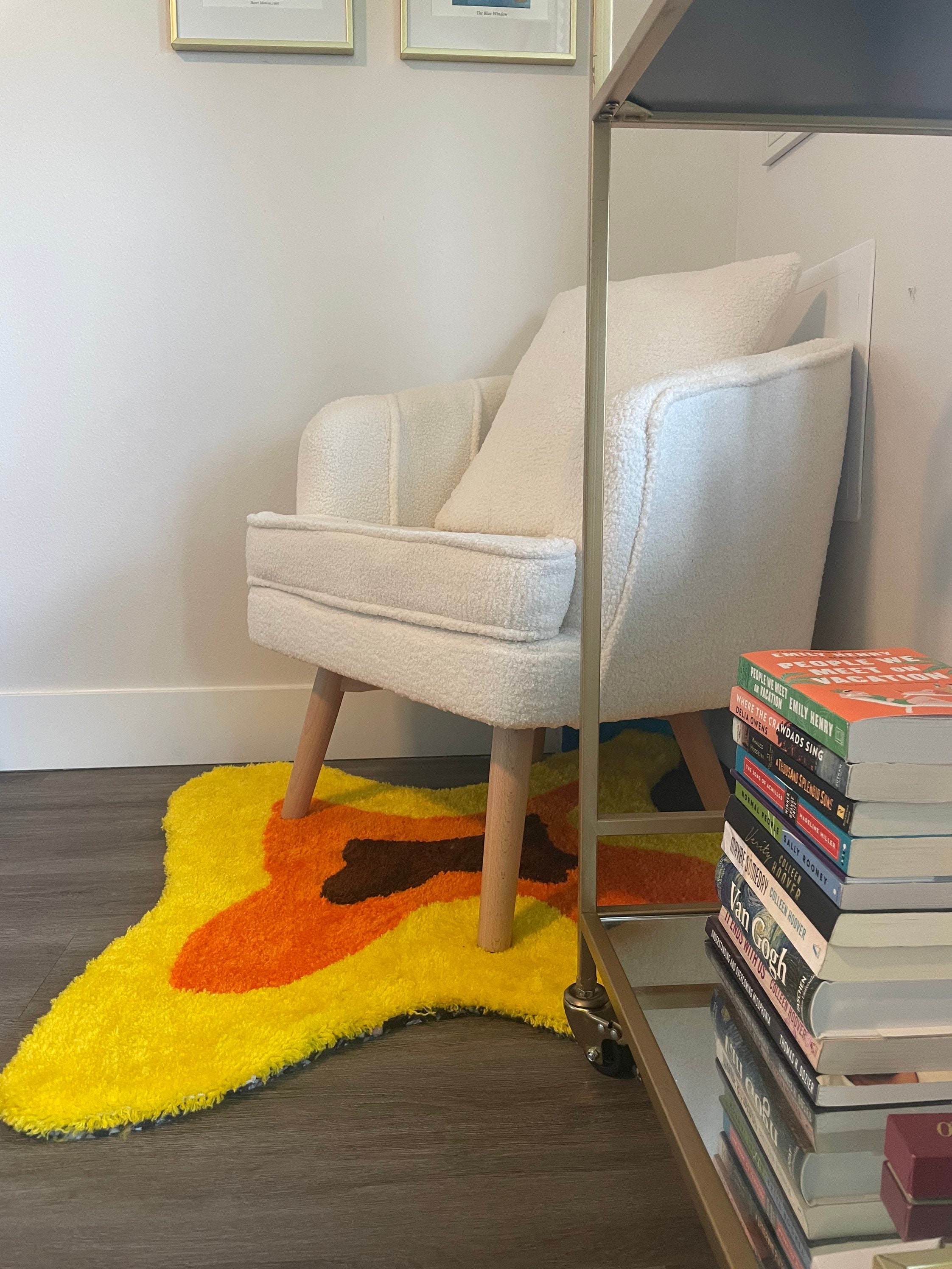 Abstract Handmade Tufted Rug 70's Inspired Irregular Shaped Rug Free ...