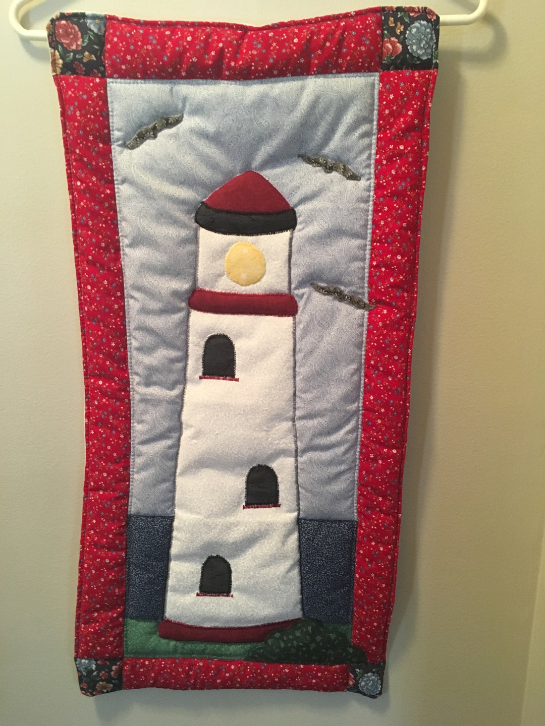 Lighthouse Applique Quilted Wall Hanging - Etsy