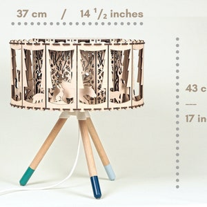 Shadow Lamp, Woodland Animals Night Lamp. Toddler Room Light, Perfect ...