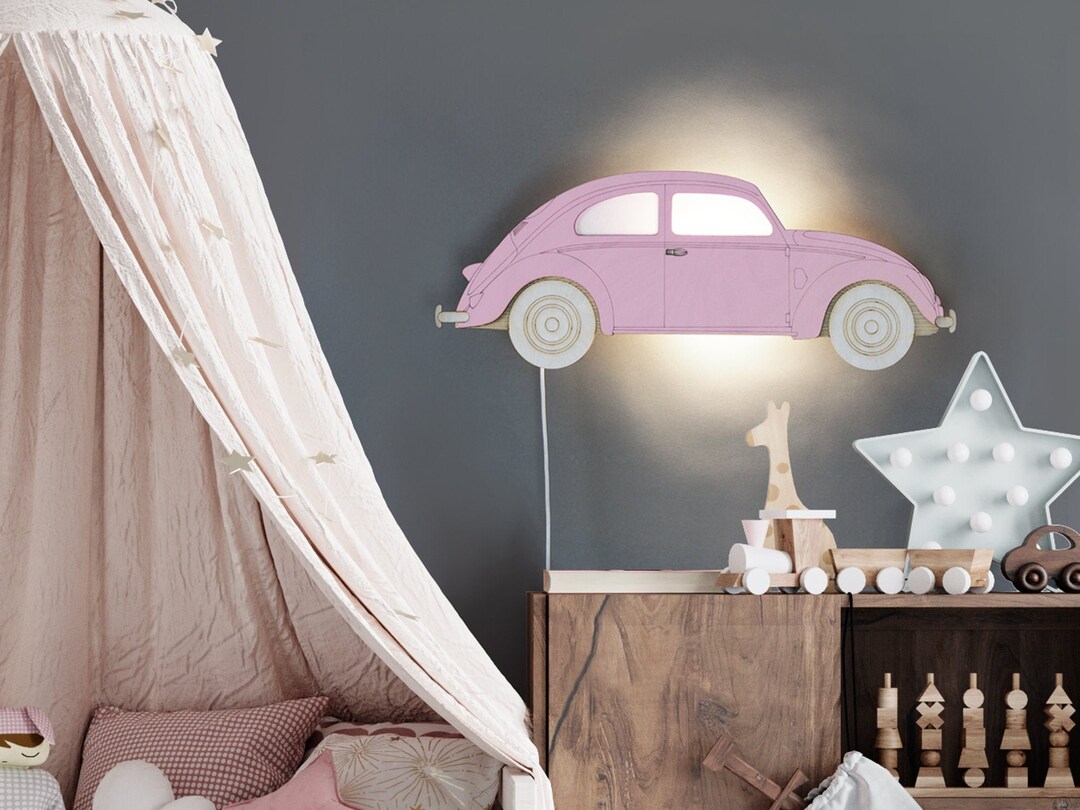 Pink Car Lamp. Baby Girl Nursery Light. Unique Baby Shower - Etsy