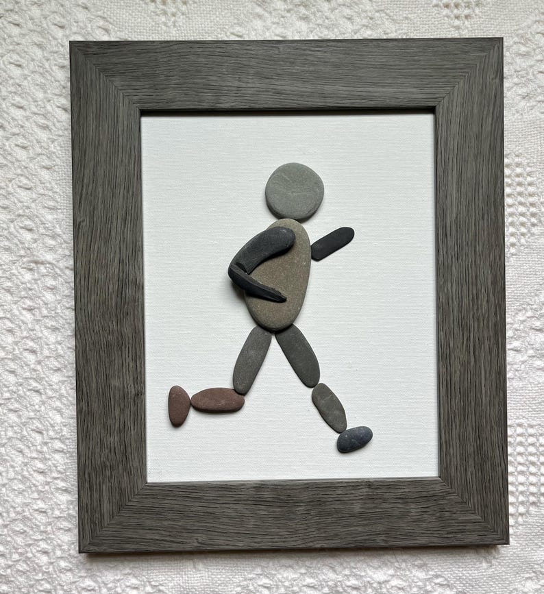 Runner Wall Art, Jogging Decor, Athlete Gift, Pebble Art Runner, Stone ...