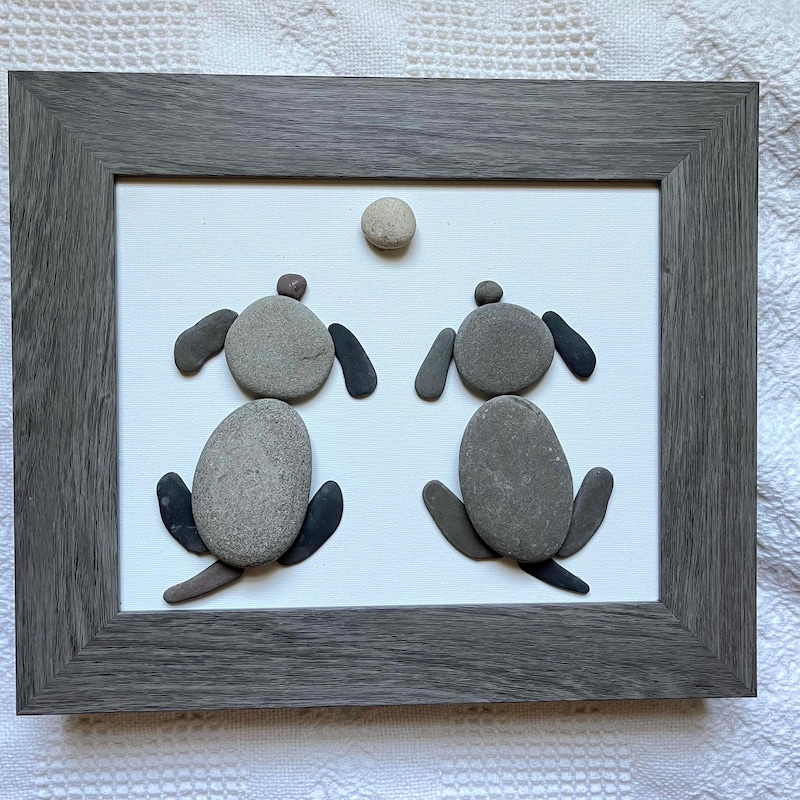 Pebble Art Dogs - Etsy