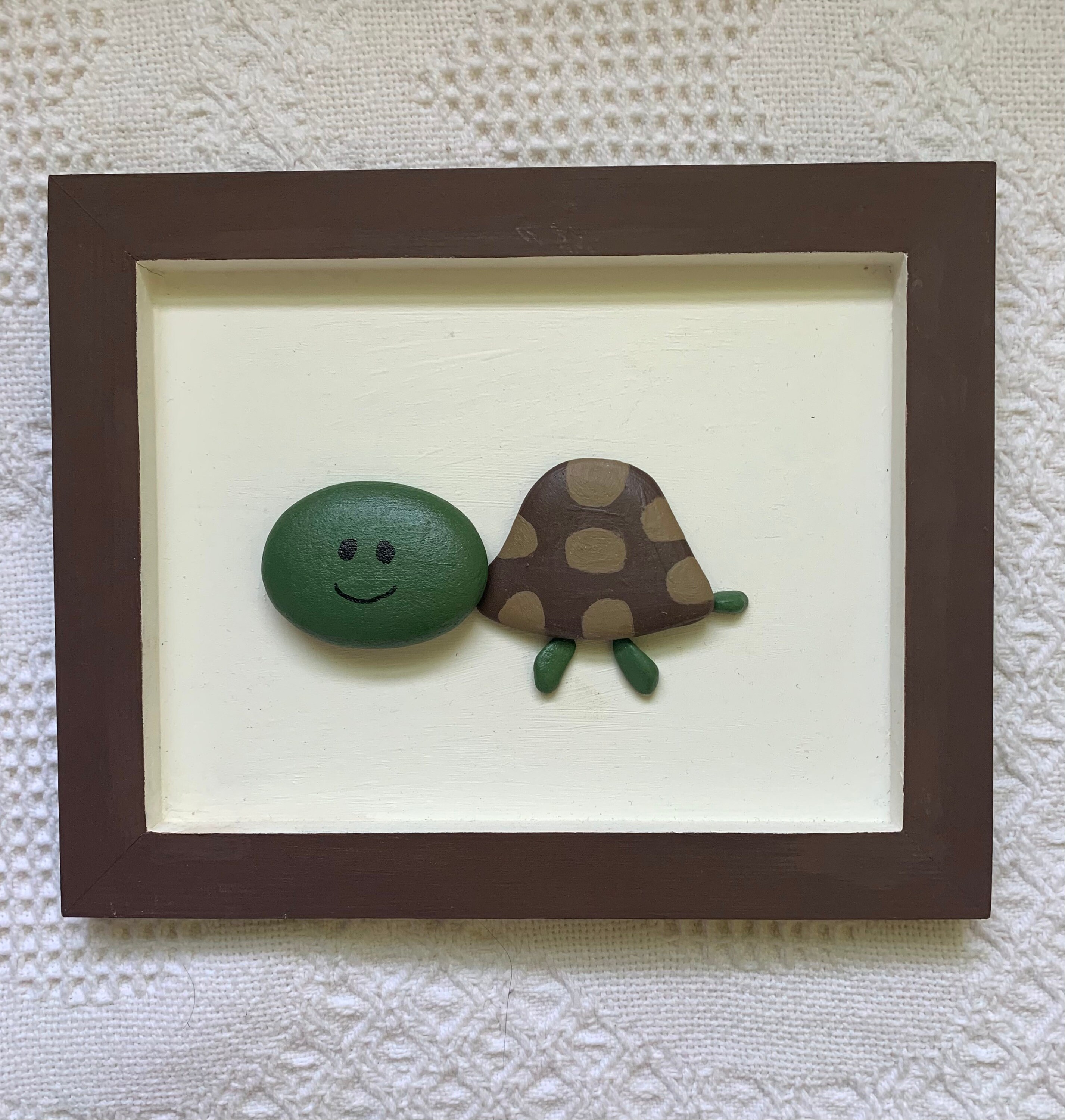 Turtle pebble art turtle stone art kids room wall art kids | Etsy