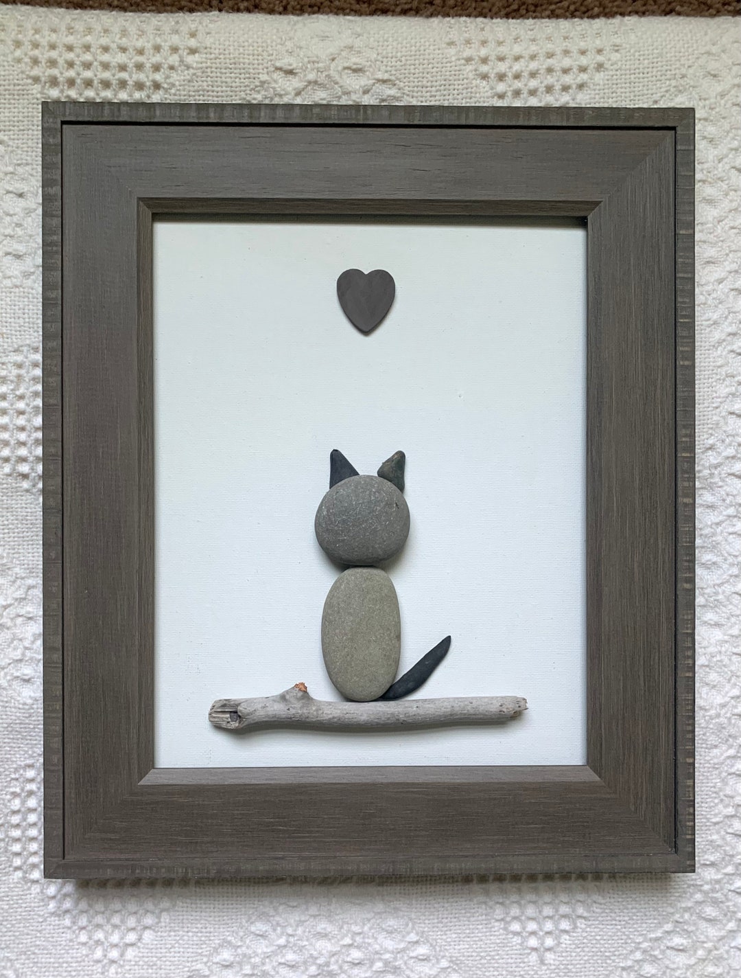 Cat Pebble Art Cat Stone Art Pebble Art Cat Lover Gift Cat - Etsy