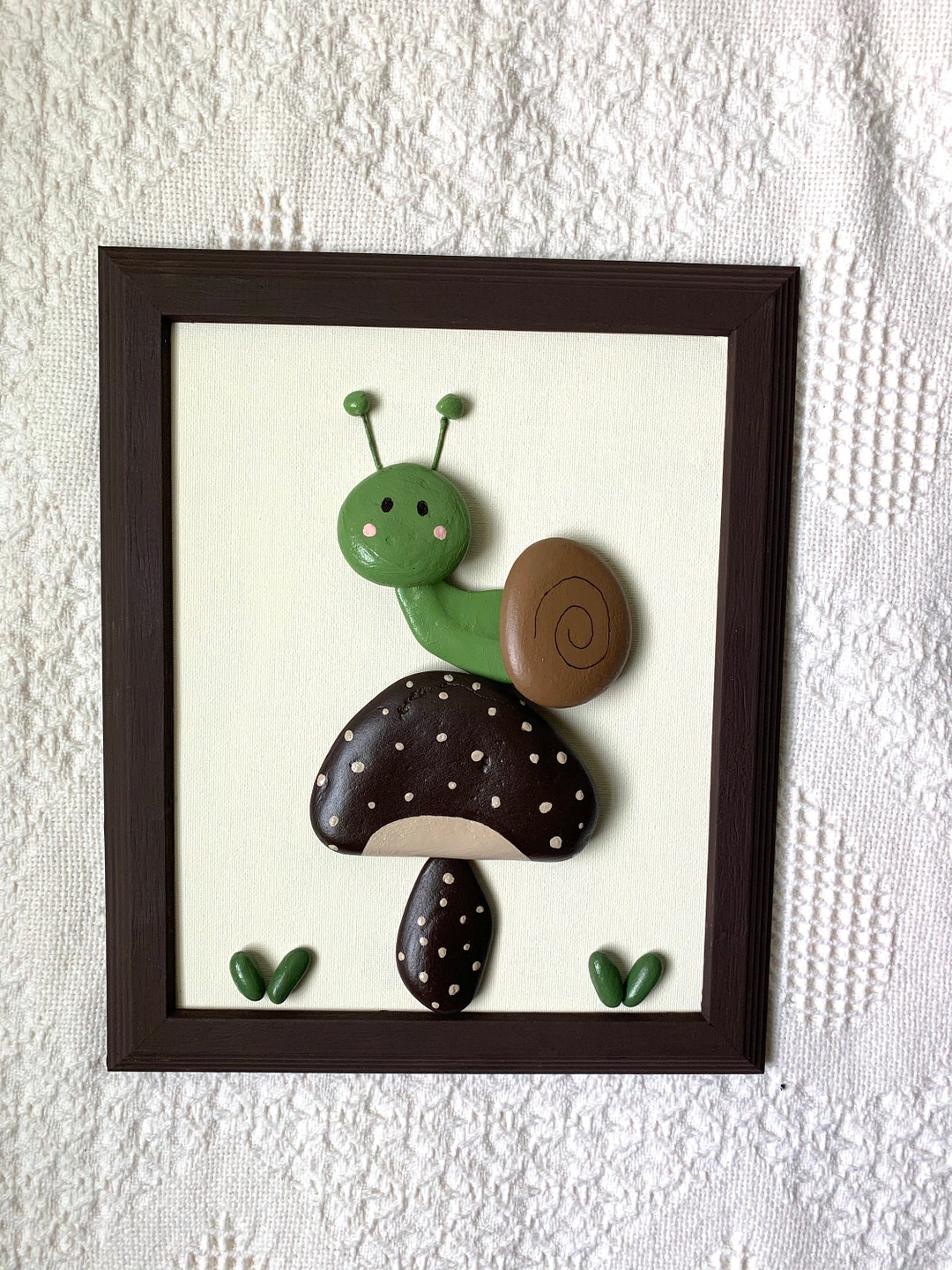 Snail Pebble Art, Mushroom Decor, Snail Decor, Nature Decor for Kids ...
