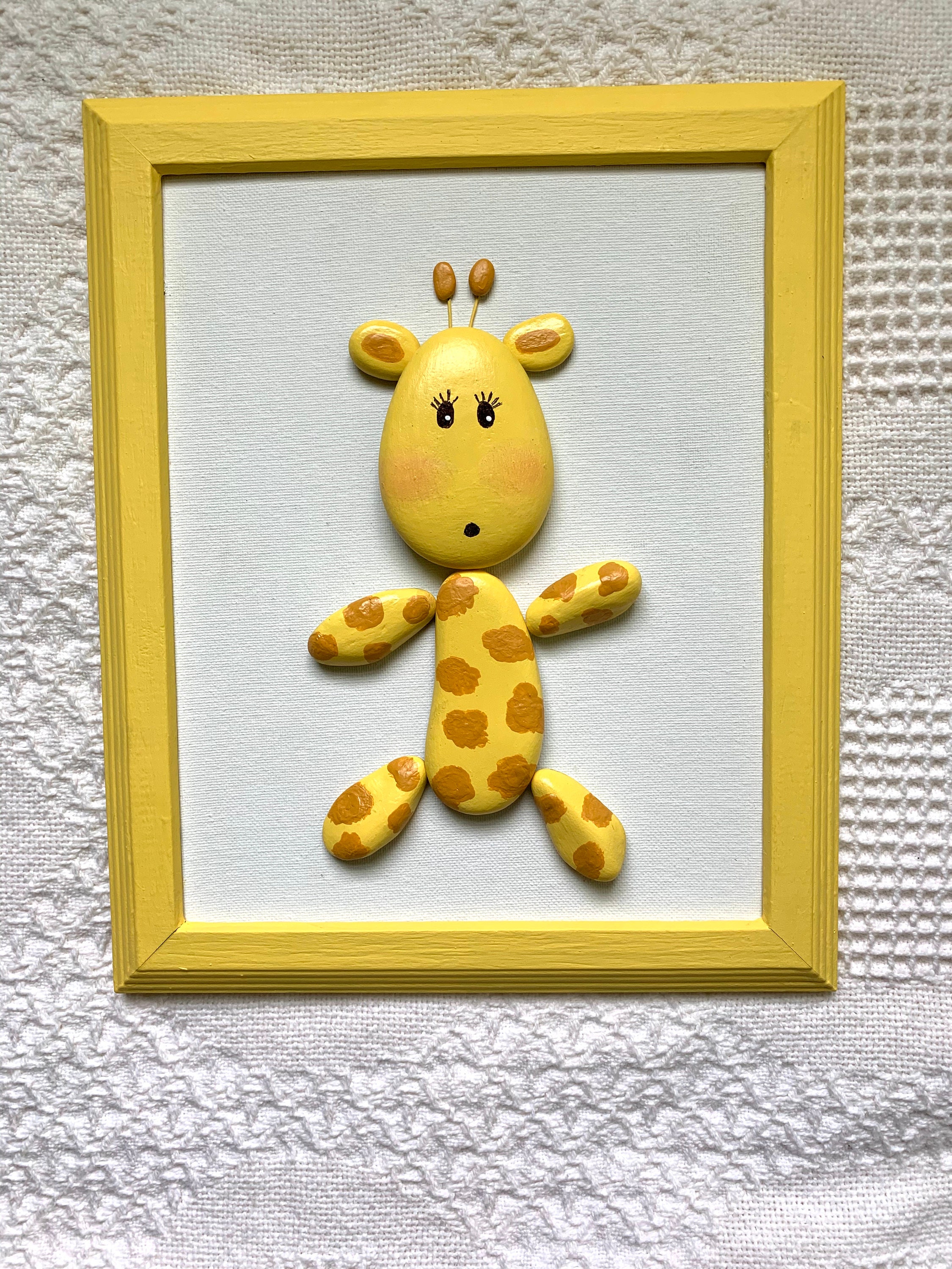 Baby Giraffe Decor Baby Giraffe Wall Art Giraffe Pebble Art | Etsy