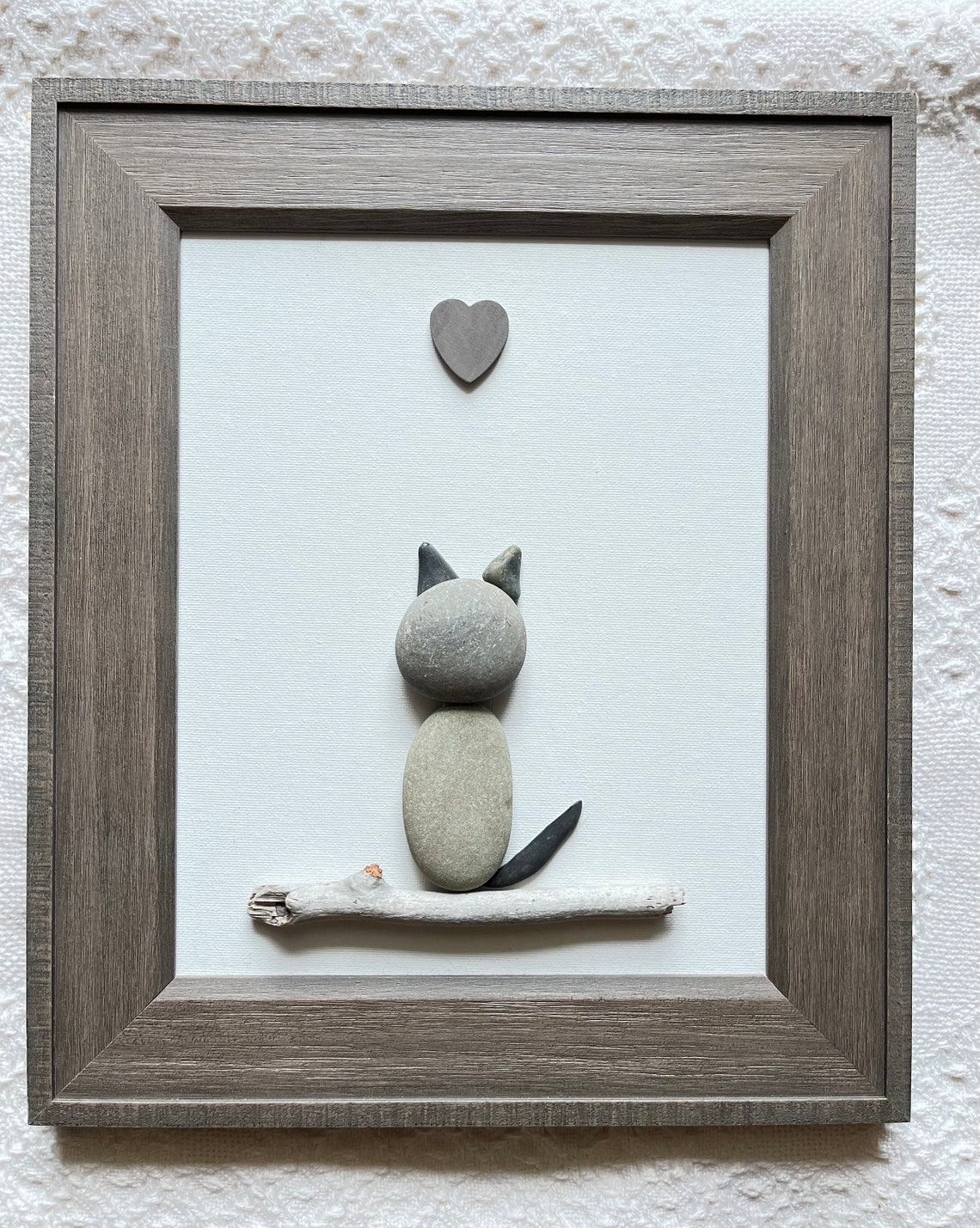 Cat Pebble Art, Cat Stone Art, Pebble Art, Cat Lover Gift, Cat Wall Art ...
