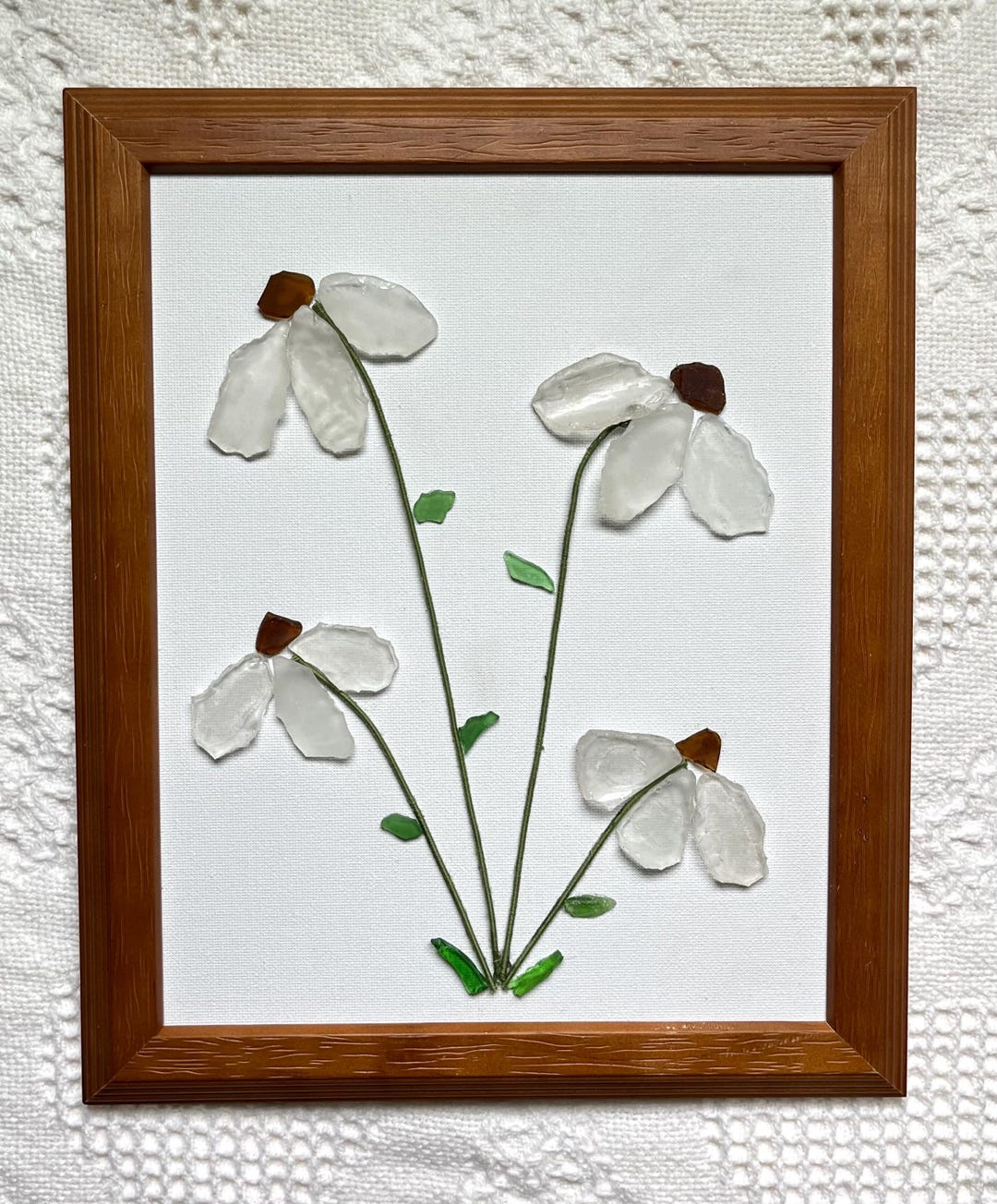 Beach Glass Flower Wall Art: Lake Ontario Floral Design - Etsy