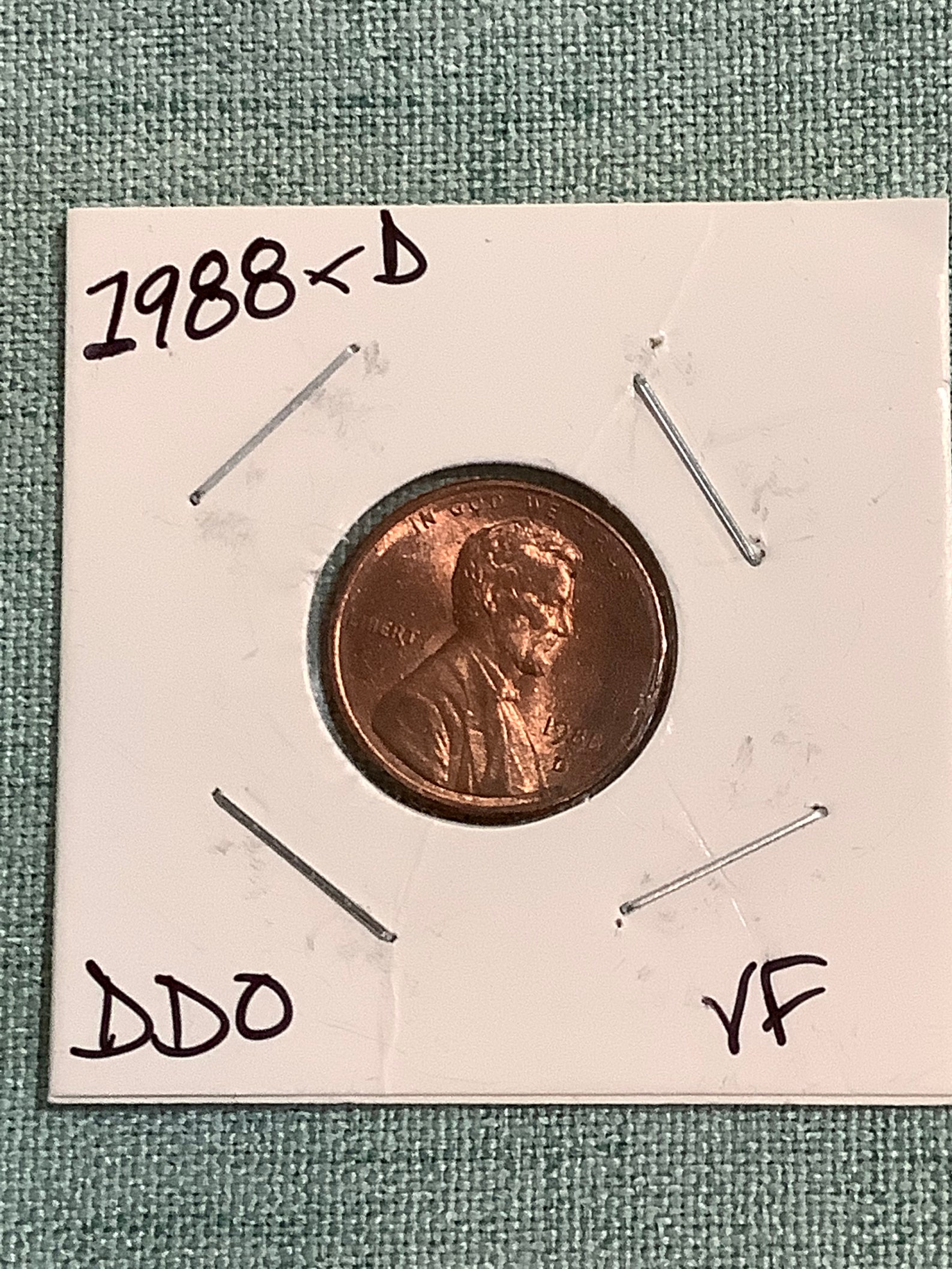 1988 D DDO Error-rare Very Fine Lincoln Penny - Etsy