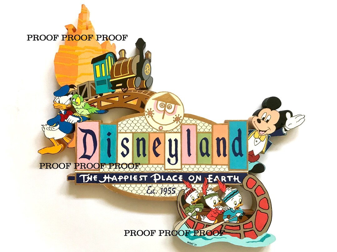 Disney Vintage Disneyland Sign 8 X 10 Matted Prints - Etsy