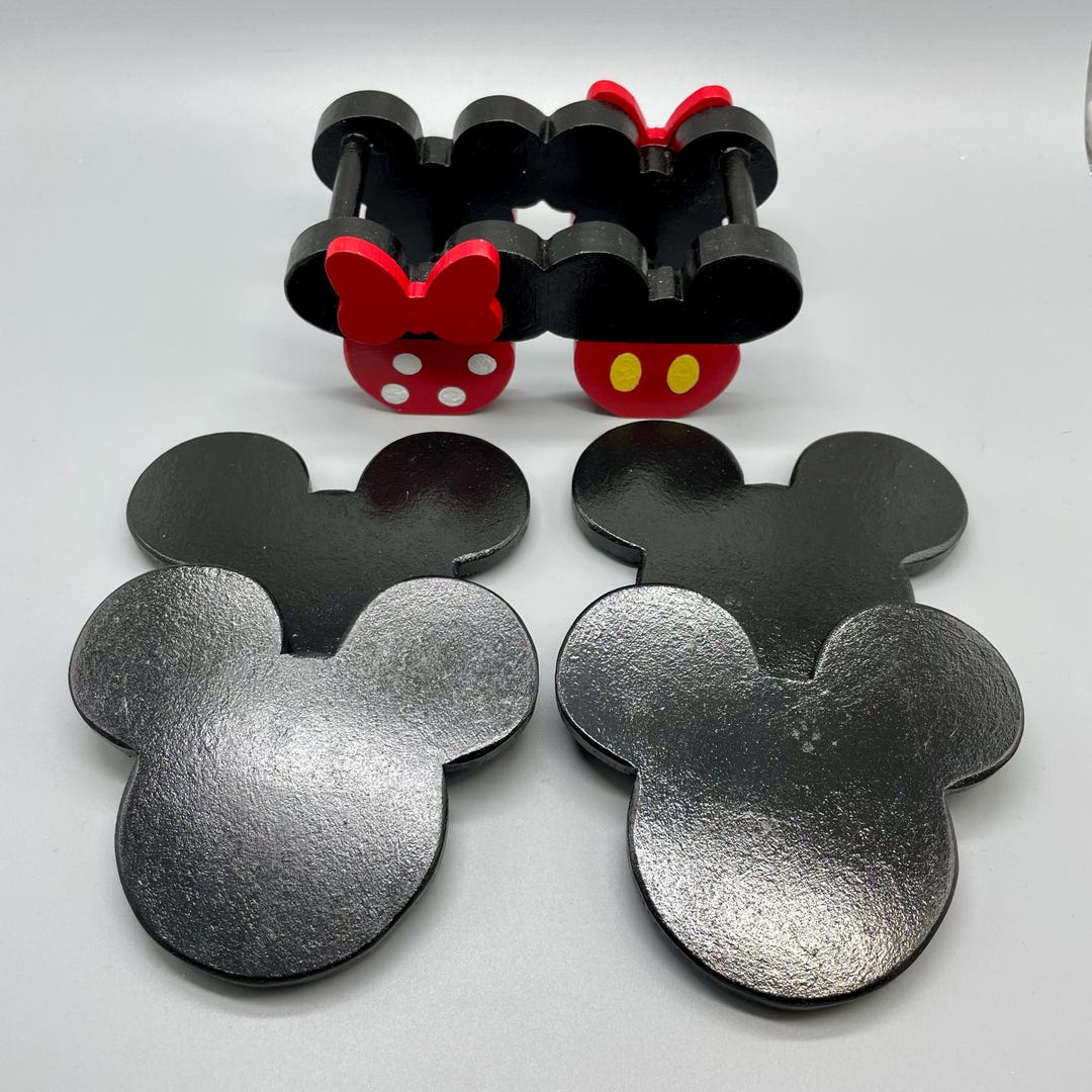 Whimsical Disney Inspired Hidden Mickey Coasters Featuring Mickey and ...