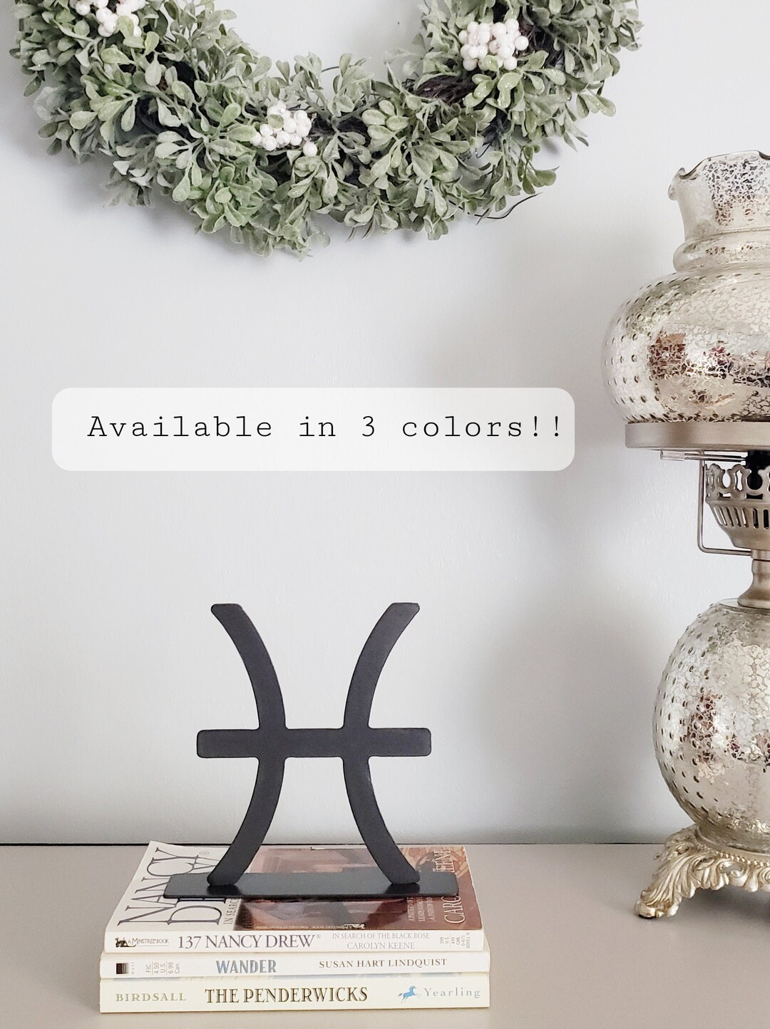 Pisces Zodiac Rustic Steel Simple Home Decor Dorm Room Decor Gift by ...