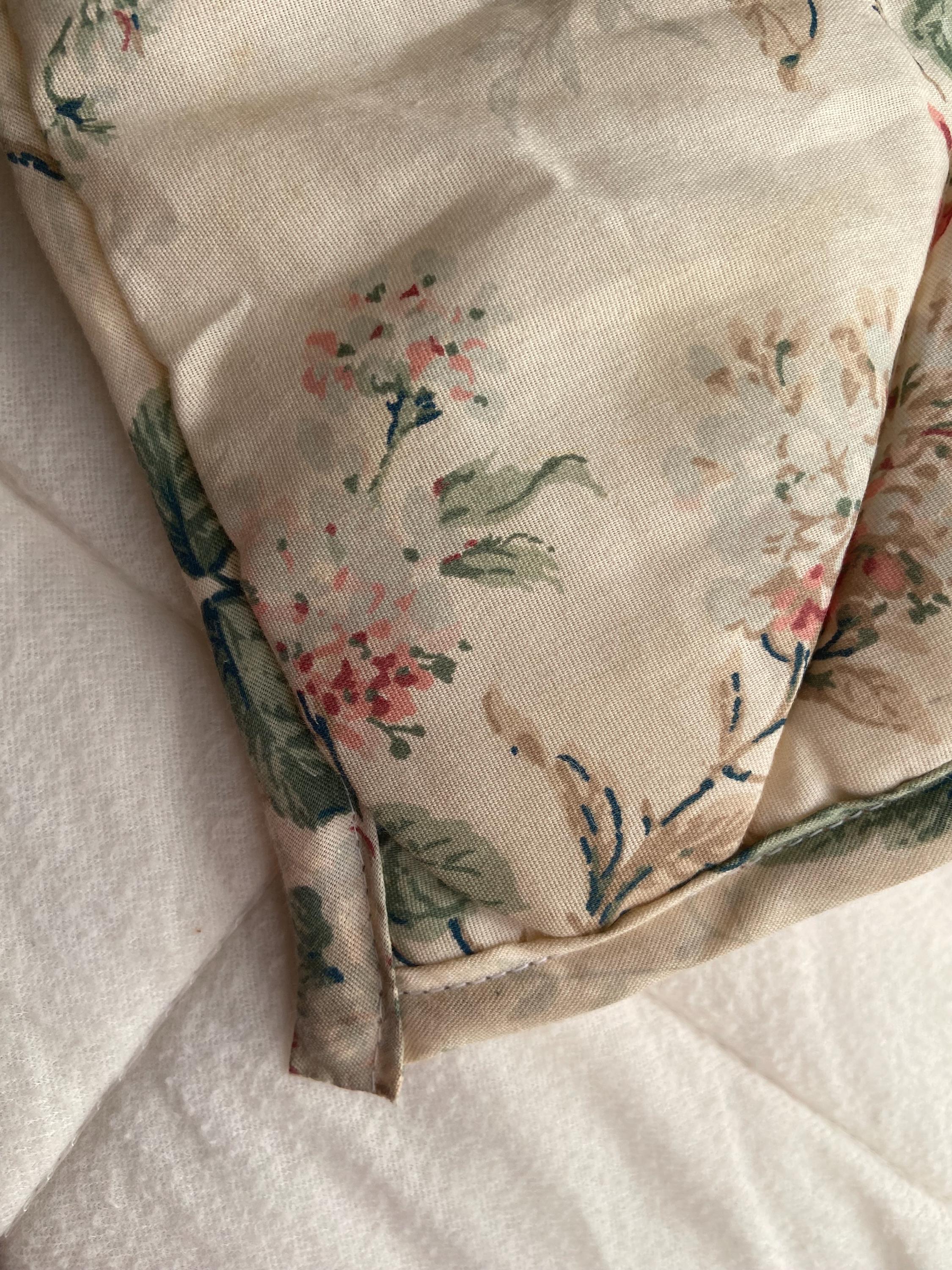 Shabby Chic Cabbage Roses Quilt Style Bedspread Cover Like New - Etsy