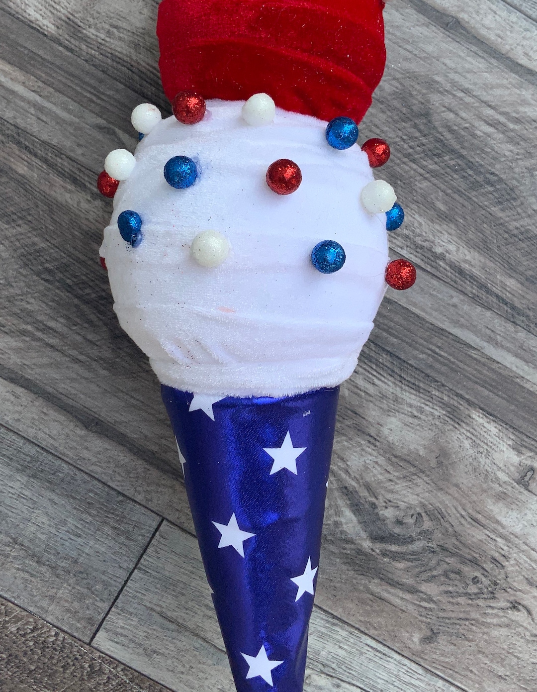 Ice Cream Cone, Patriotic Ice Cream Cone, Ice Cream Cone, 4th of July ...