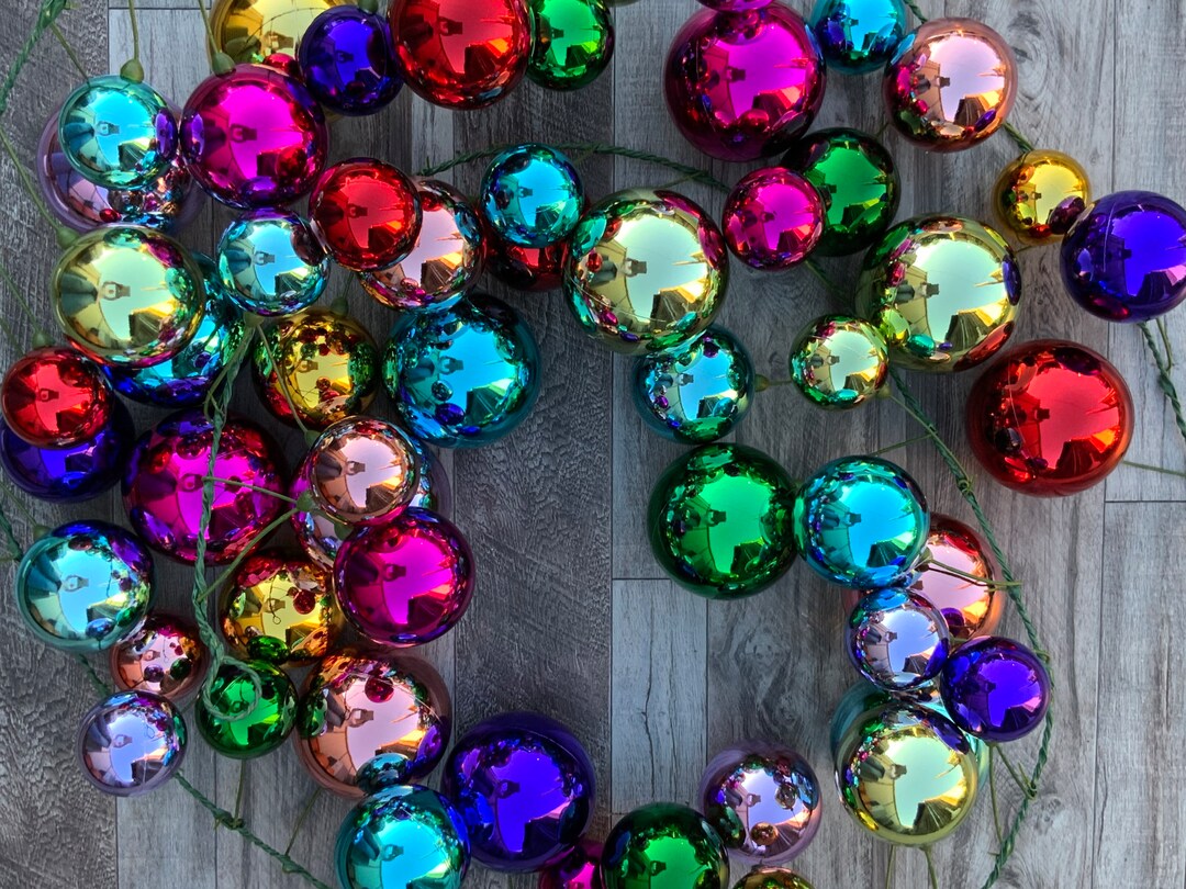 Ball Garland, 10’, Multi Shiny Ball Garland, 10’ Ball Garland ...