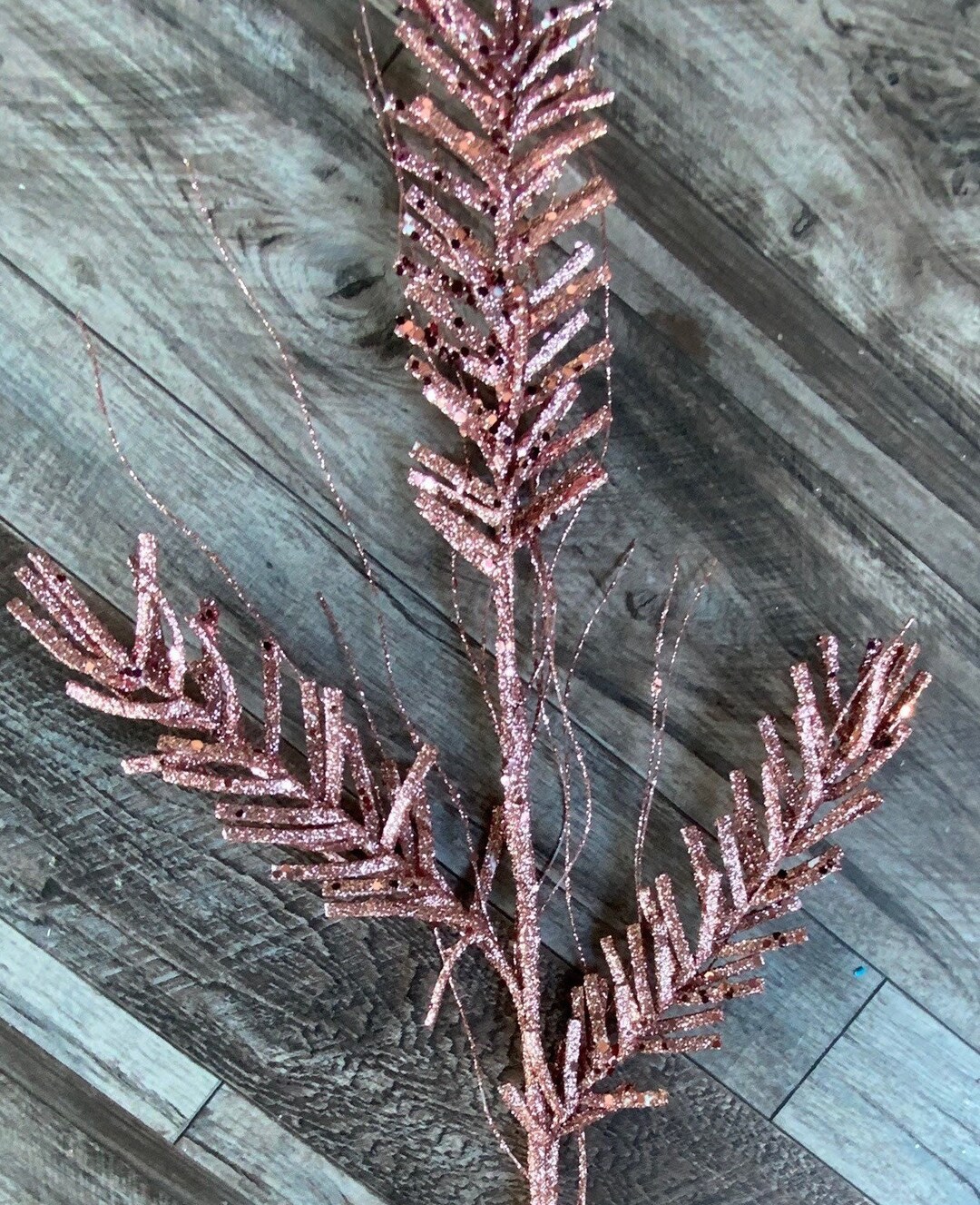 Pine, Blush Pink, Glitter, Glitter Sequin Pine Stem, Designer, 30” - Etsy