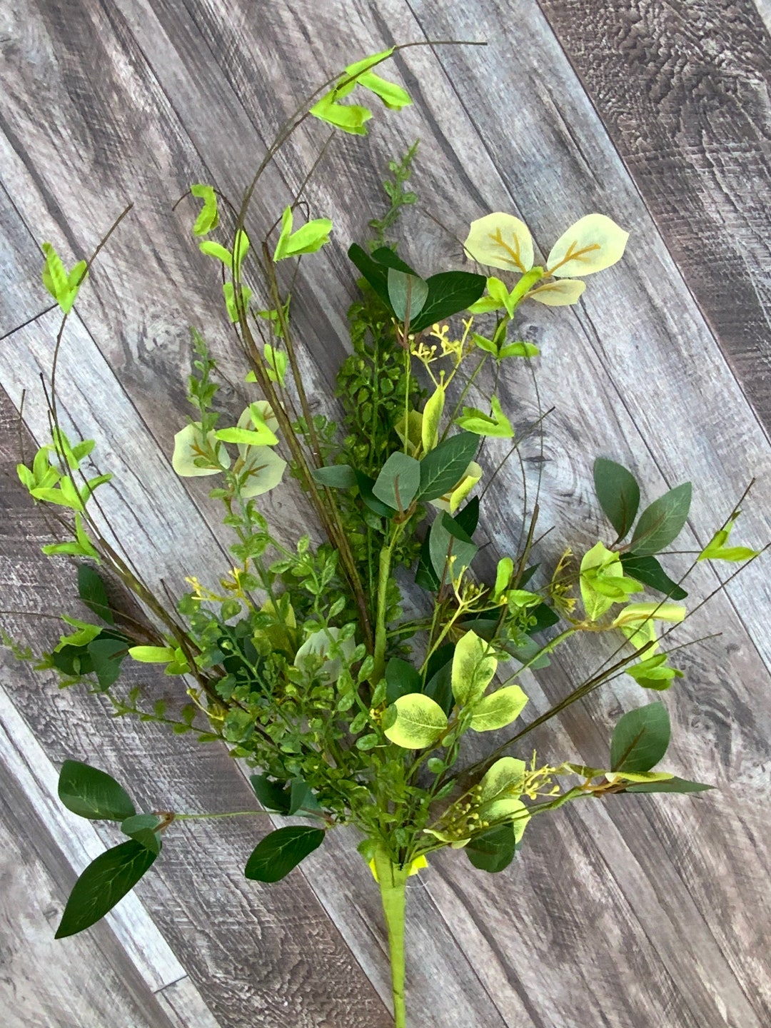 28" Mixed Greenery Twig Spray: Spring Floral Stem Filler - Etsy