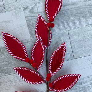 Red Velvet, Spray, Red Velvet Leaf Spray, Raz, 26” - Etsy