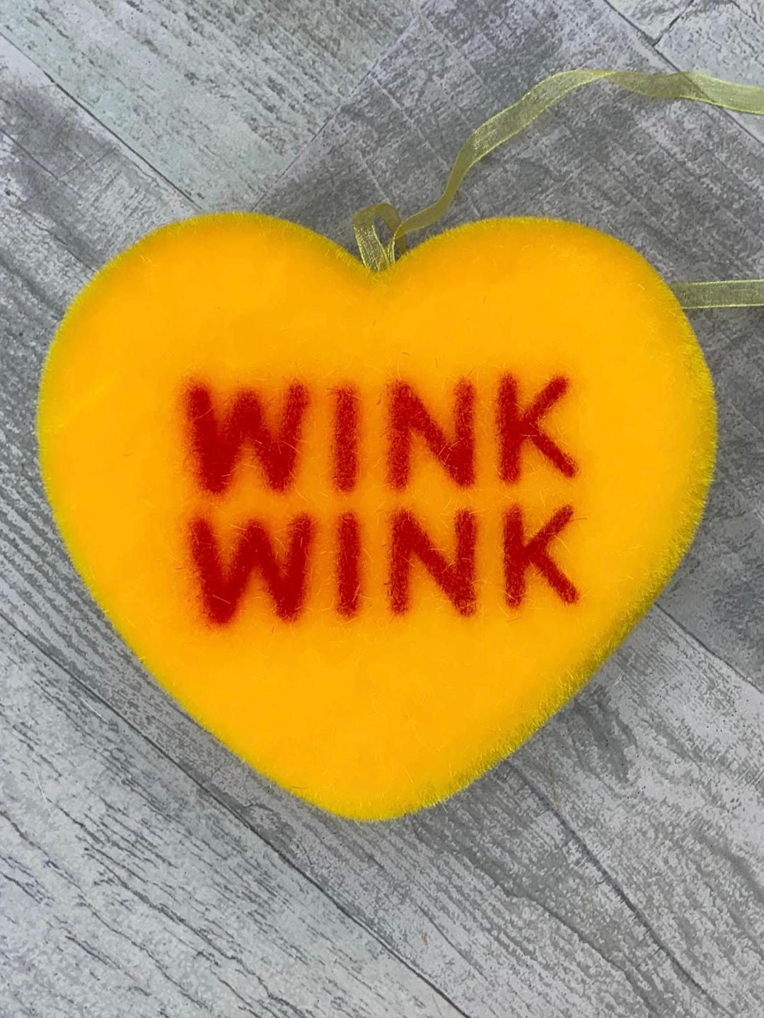 Heart, Conversation Heart, Heart Ornament, Wink Wink, Hanging Heart ...