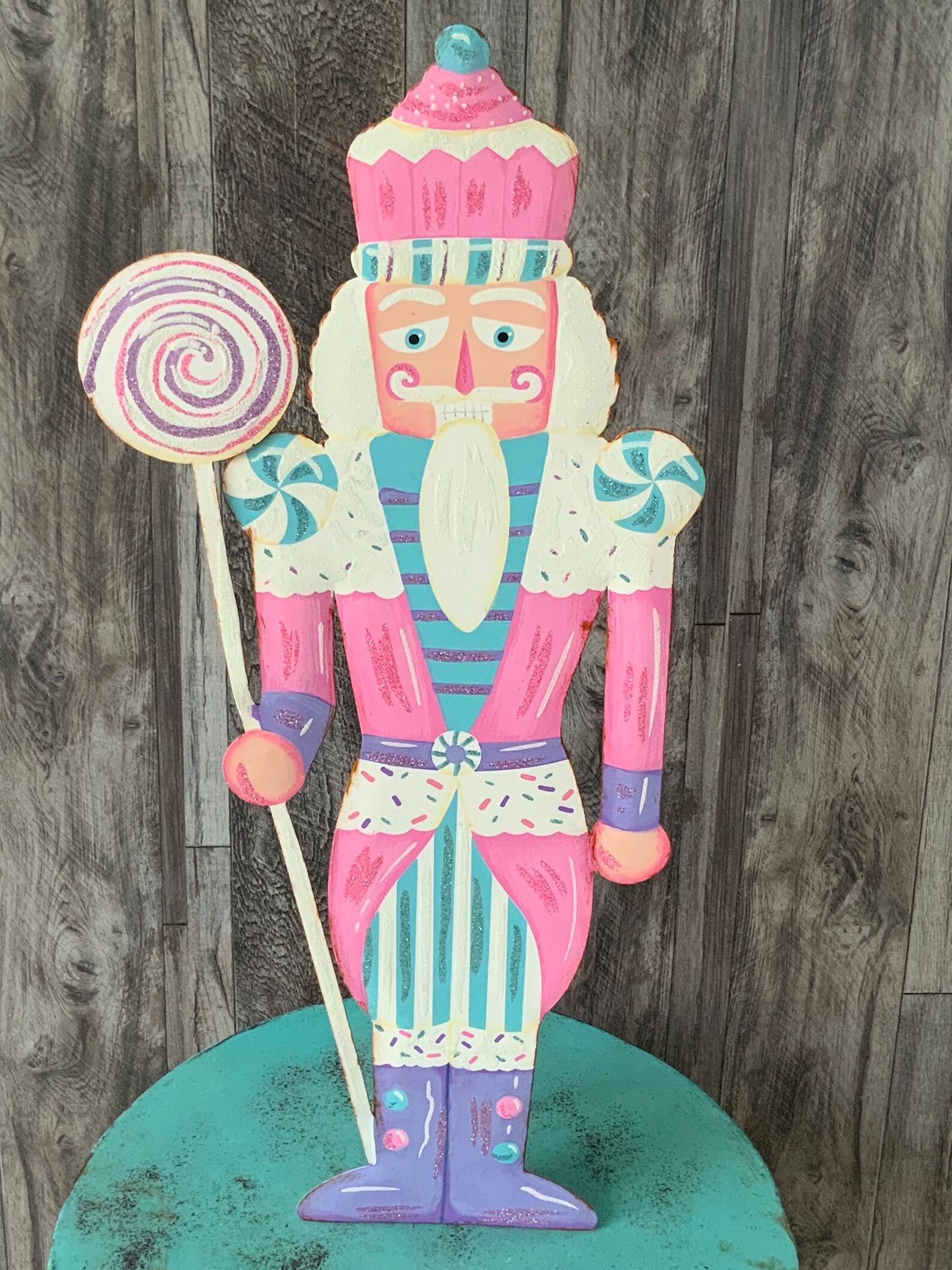 Nutcracker Pretty Pastel Nutcracker Metal Stake the Round - Etsy