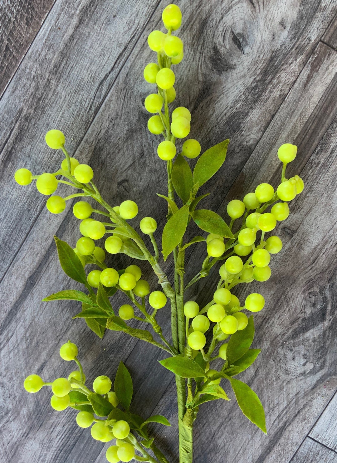 Berry Spray, Berry Leaves Spray, Berry Filler, Berry Stem, Green ...