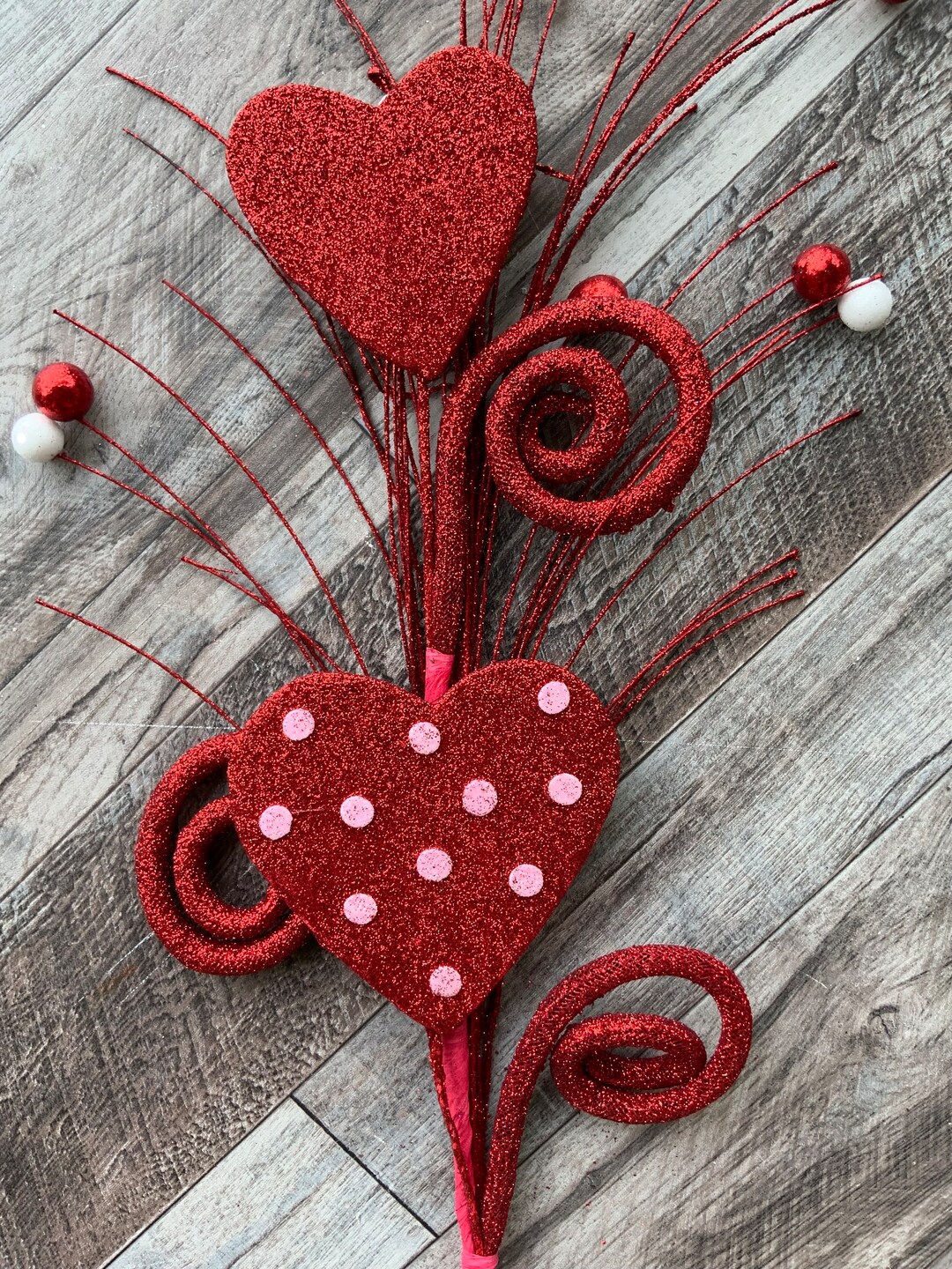 Valentine Floral Spray, Heart Spray, Floral Spray, Heart Ball Spray ...