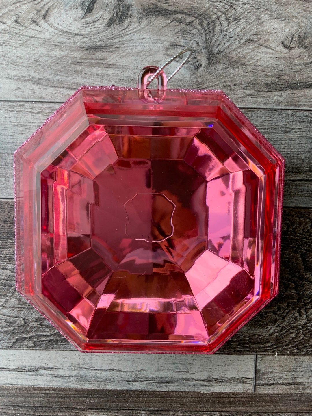 Jewel, Square Cut, Ornament, Acrylic, Light Pink, Designer, 6” - Etsy