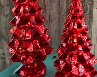 Glass Tree Red - Etsy