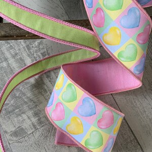 Green, Mint Green, Pink, Sherbert Cord, Wired Ribbon, 1” Ribbon ...