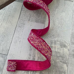 Pink Ribbon, Hot Pink, Rhubarb, Glitter Ribbon, Sprinkles, Farrisilk ...