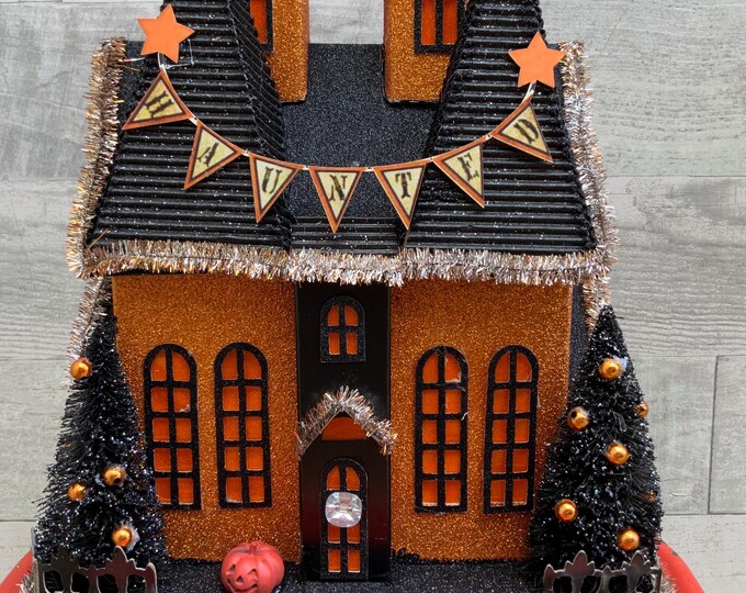 Haunted House, Light Up, Lighted Haunted House, Halloween, Halloween ...