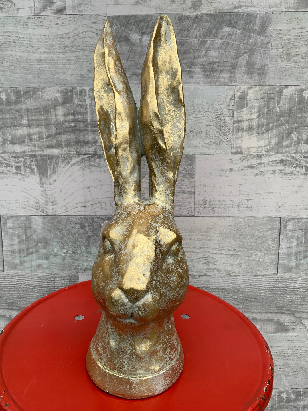Rabbit, Distressed, Gold Leaf, Distressed Gold Leaf Rabbit, Designer ...